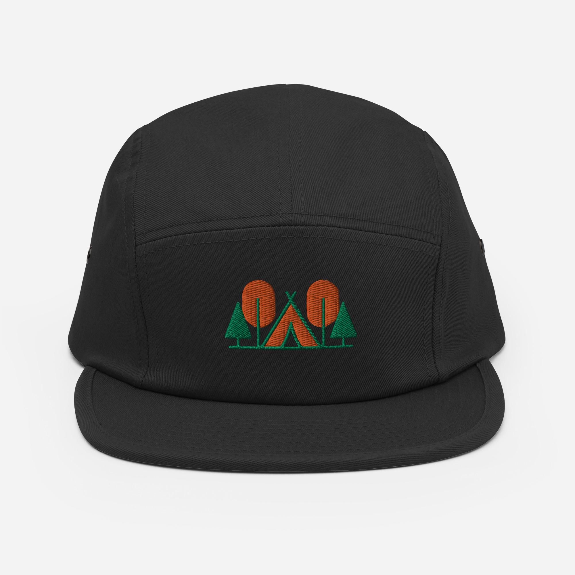 Camp Themed Five Panel Hat | Embroidered Outdoor Lover's Cap | Ideal ...