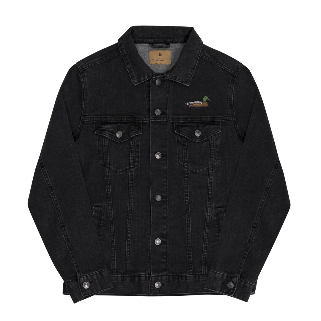 Mallard Duck Embroidered Denim Jacket | Unisex Outerwear | Cottagecore ...