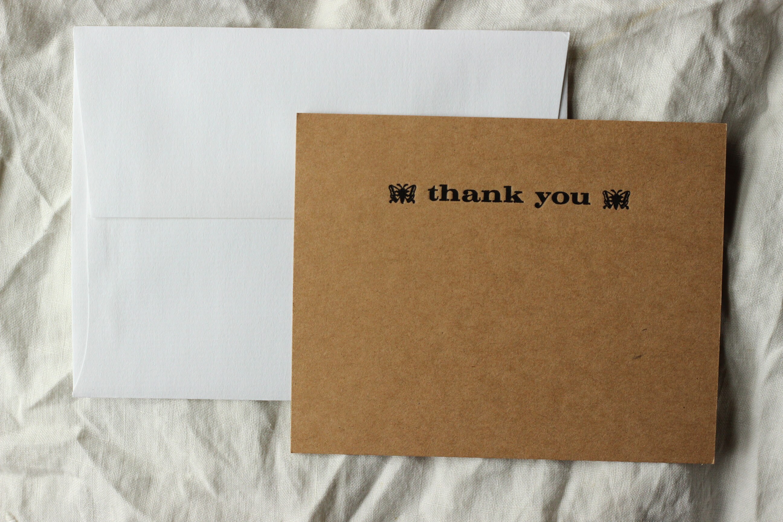 Thank You Card Stationary Pack Letterpress Printed - Etsy