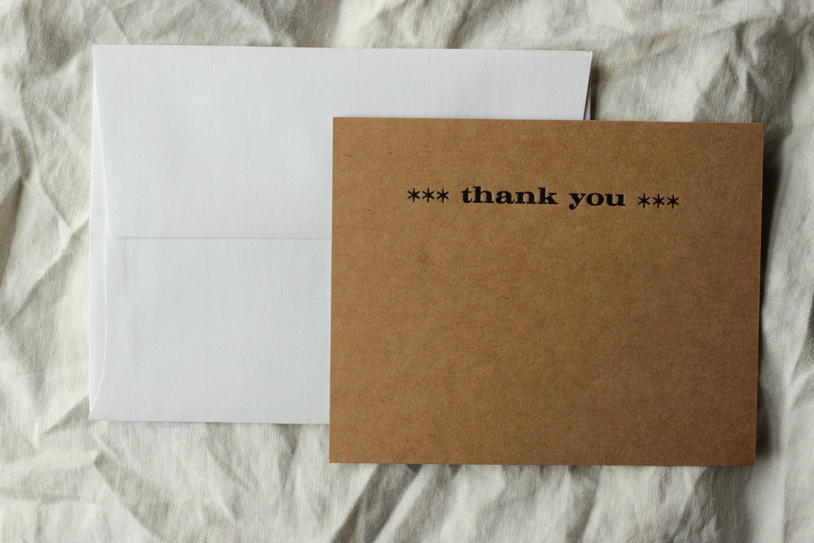 Thank You Card Stationary Pack Letterpress Printed - Etsy