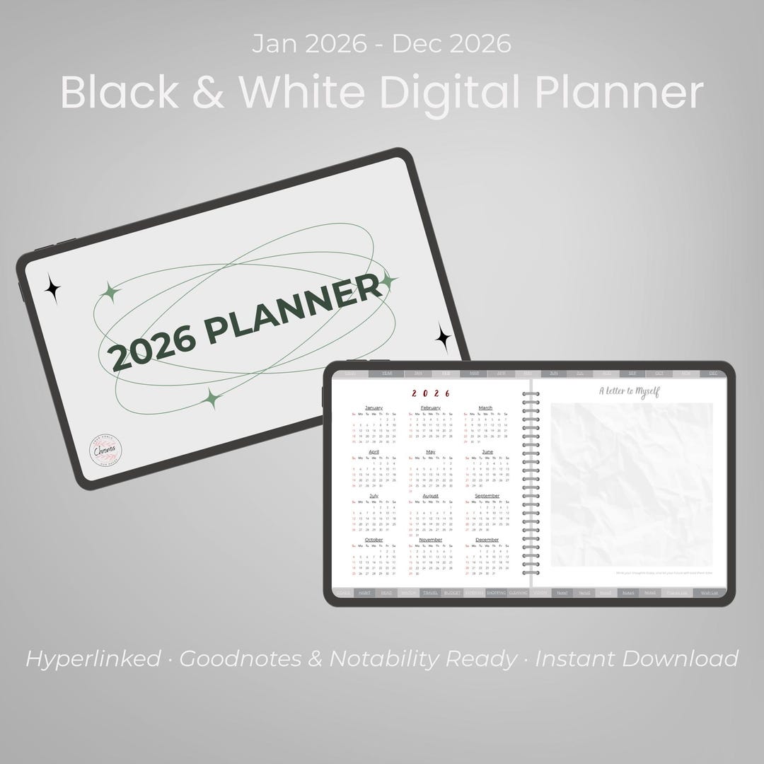 2026 Digital Planner : Hyperlinked PDF (goodnotes/notability) - Etsy