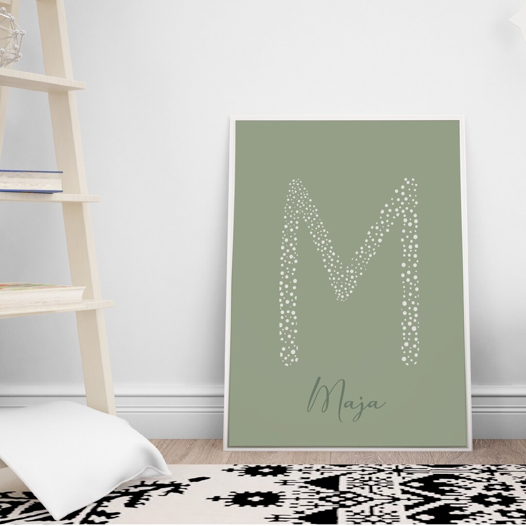 Personal Poster With the Name of the Child, the Letter of the Child's ...