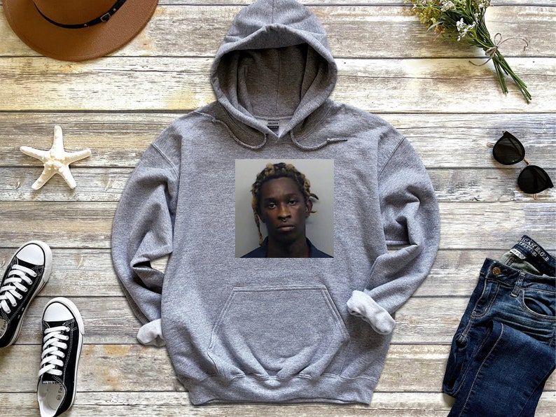 Young Thug Hoodie ,rapper Hoodie ,youngthug Mugshot Hoodie ,hiphop ...