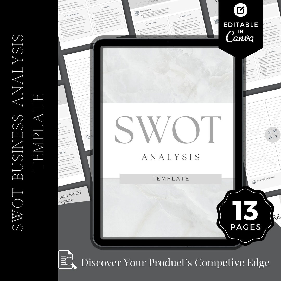 SWOT Analysis Template | Boost Growth | Manage Risks | Improve Decision ...