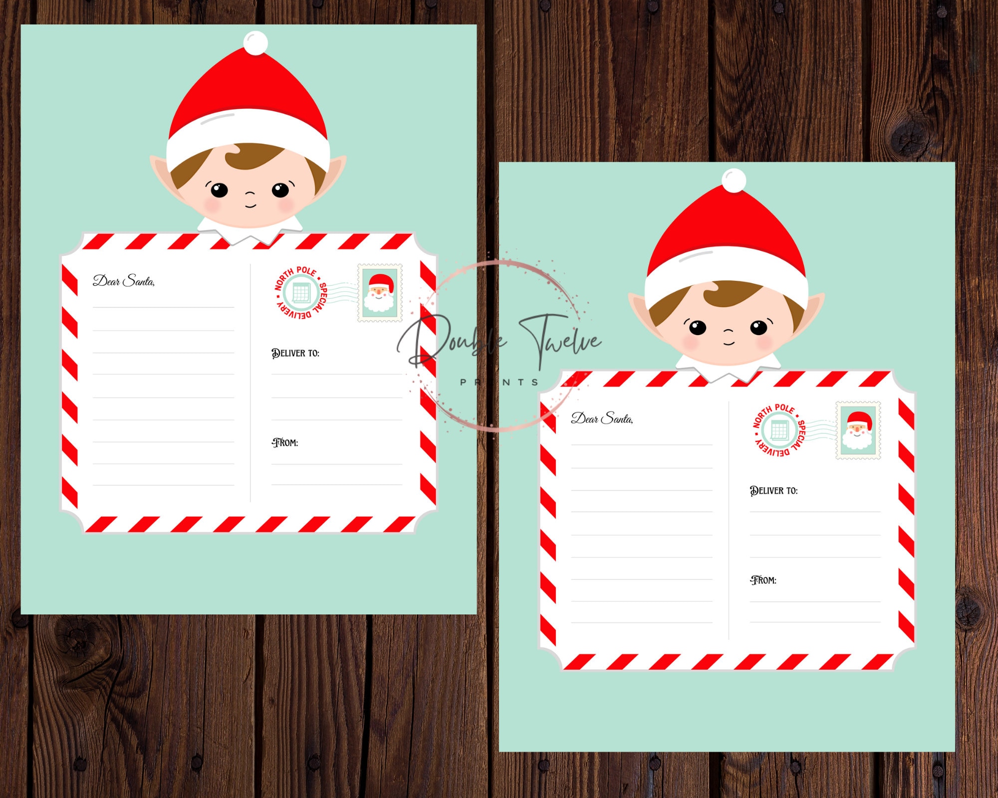Santa Letter Elf Stationary Printable Christmas List Letter to - Etsy