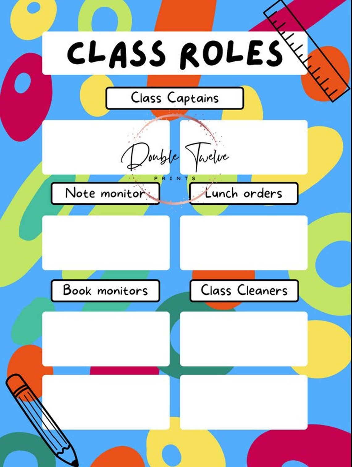 Class Roles Poster Printable Class Responsibilities Chart - Etsy