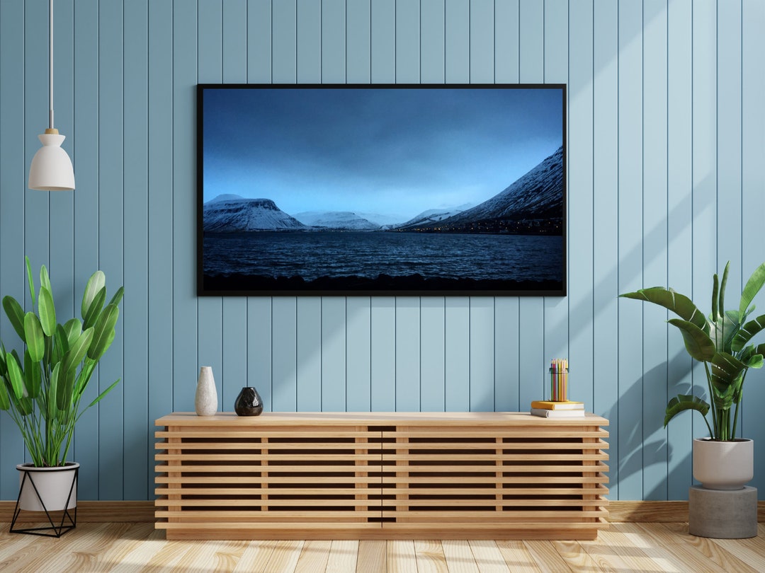 4K+8K Frame TV Art | "sunrise, Ísafjörður" | Landscape | Winter ...