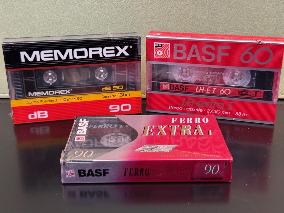 Lot of 3 - Type 1 BASF & Memorex Cassette Tapes | 1988 | France - Etsy