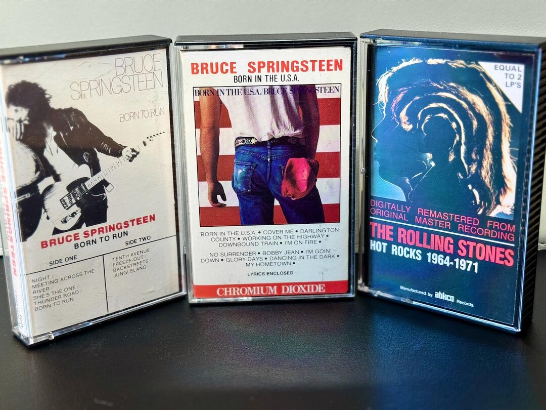 Cassettes | Bruce Springsteen + the Stones | 70's & 80's - Etsy