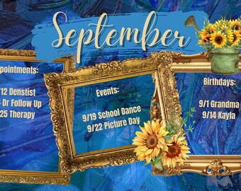 Skylight Calendar, Canva Template, Editable Digital Monthly Planner ...