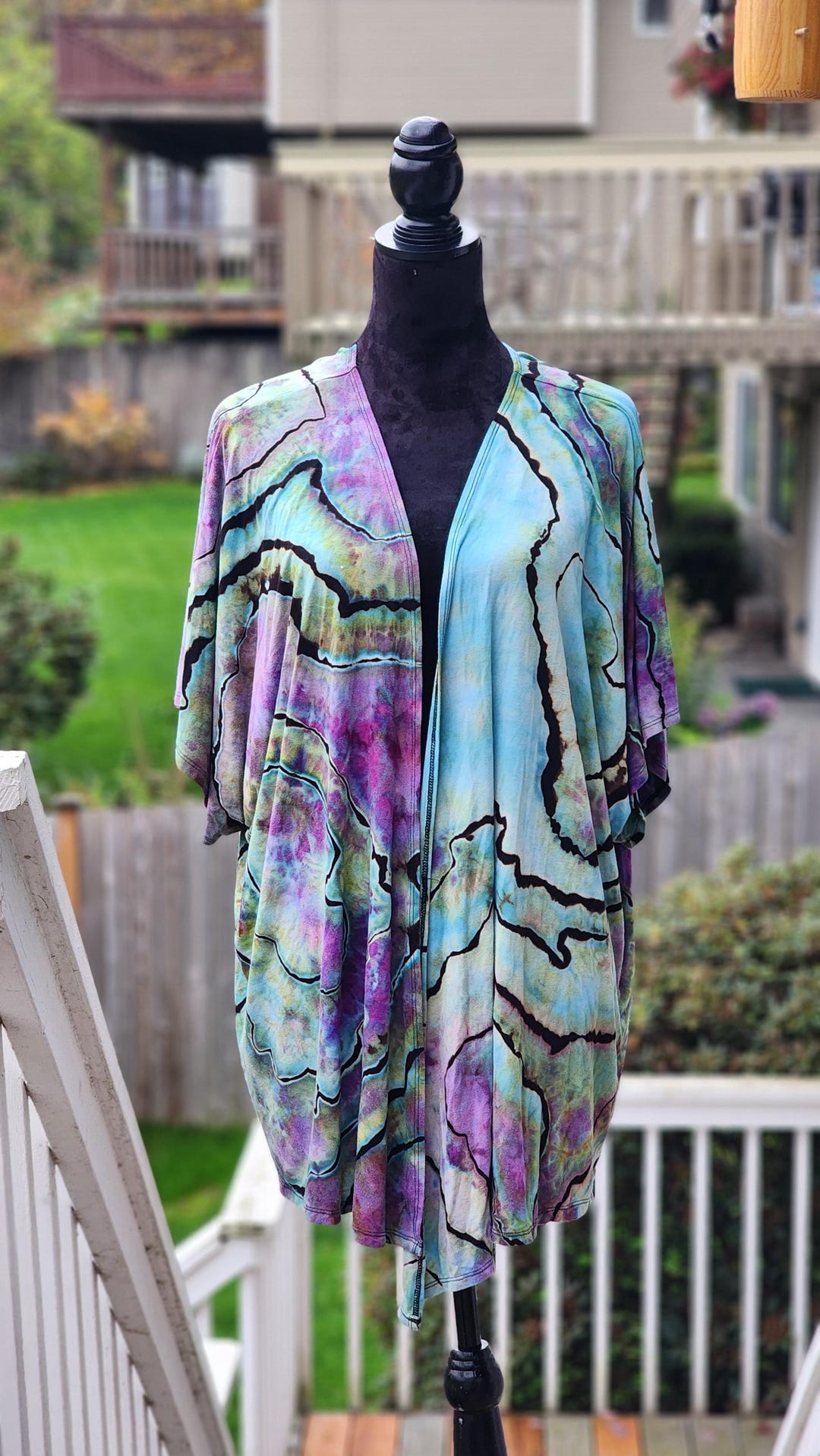Hand Dyed Reverse Women's Tie-dye 4X Plus Size Kimono Style Cardigan - Etsy