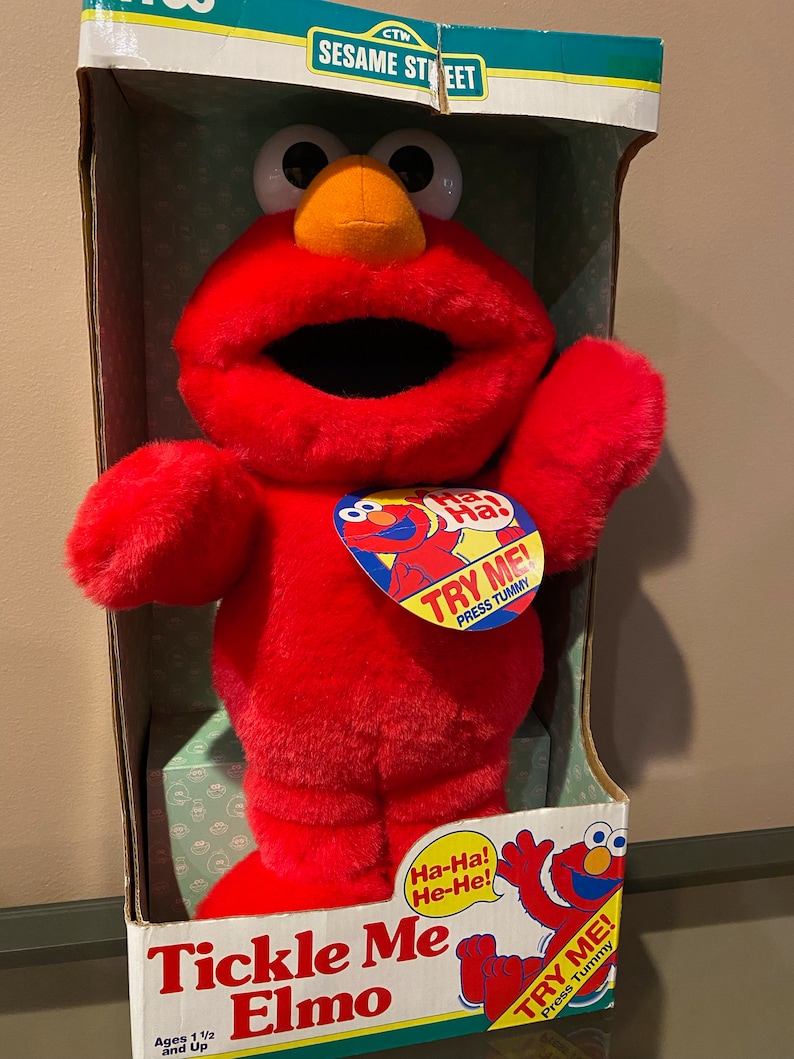 1996 TICKLE ME ELMO, He Laughs & Shakes! - Etsy