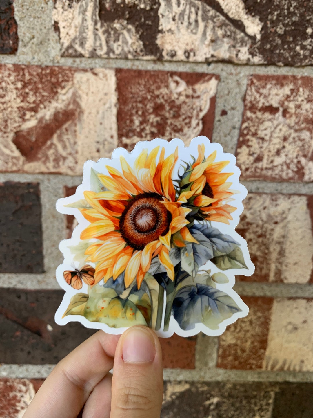 Sunflowers Sticker Summer Sticker Sunflowers Bouquet Watercolor ...