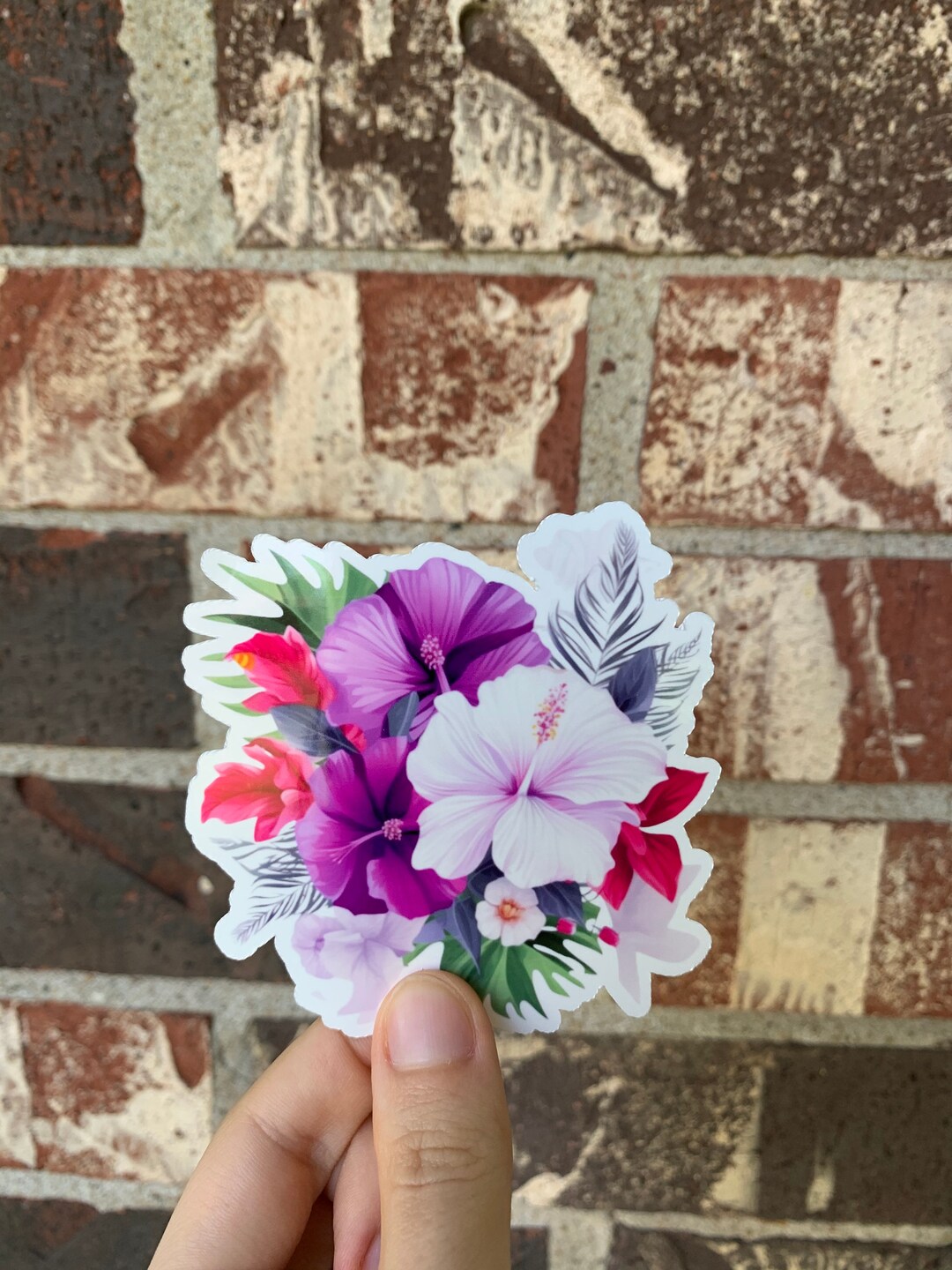 Hibiscus Tropical Flowers Stickers Flowers Stickers Tropical Plants ...