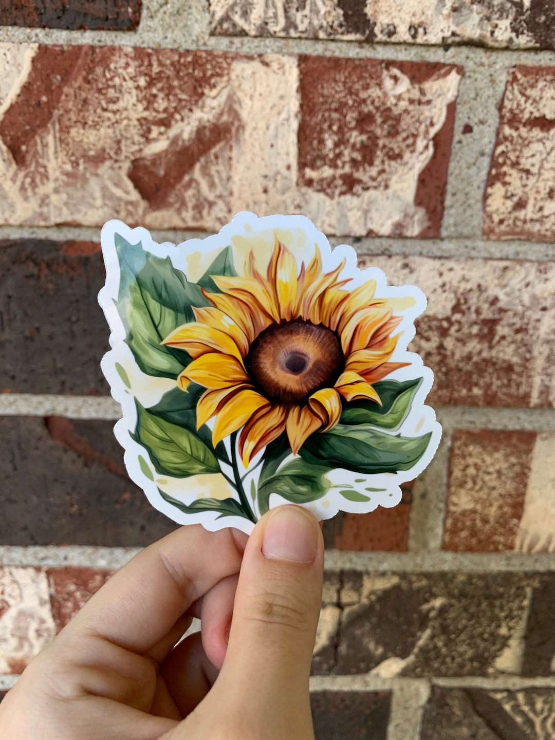 Sunflowers Sticker Summer Sticker Sunflowers Bouquet Watercolor ...