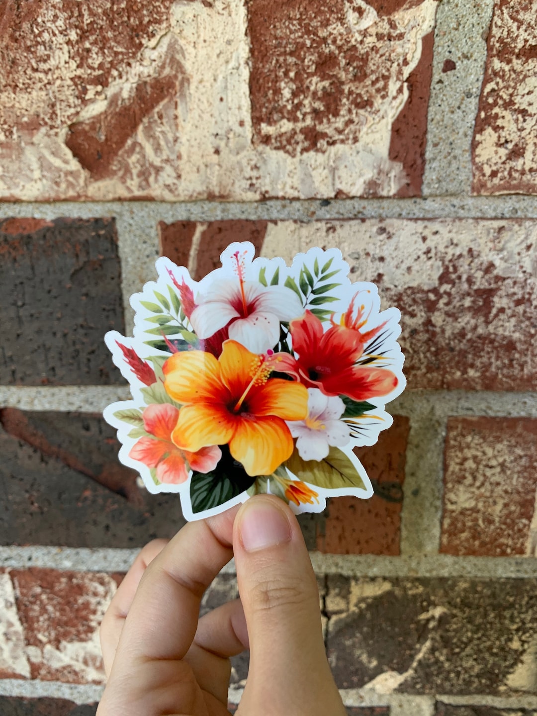 Hibiscus Tropical Flowers Stickers Flowers Stickers Tropical Plants ...