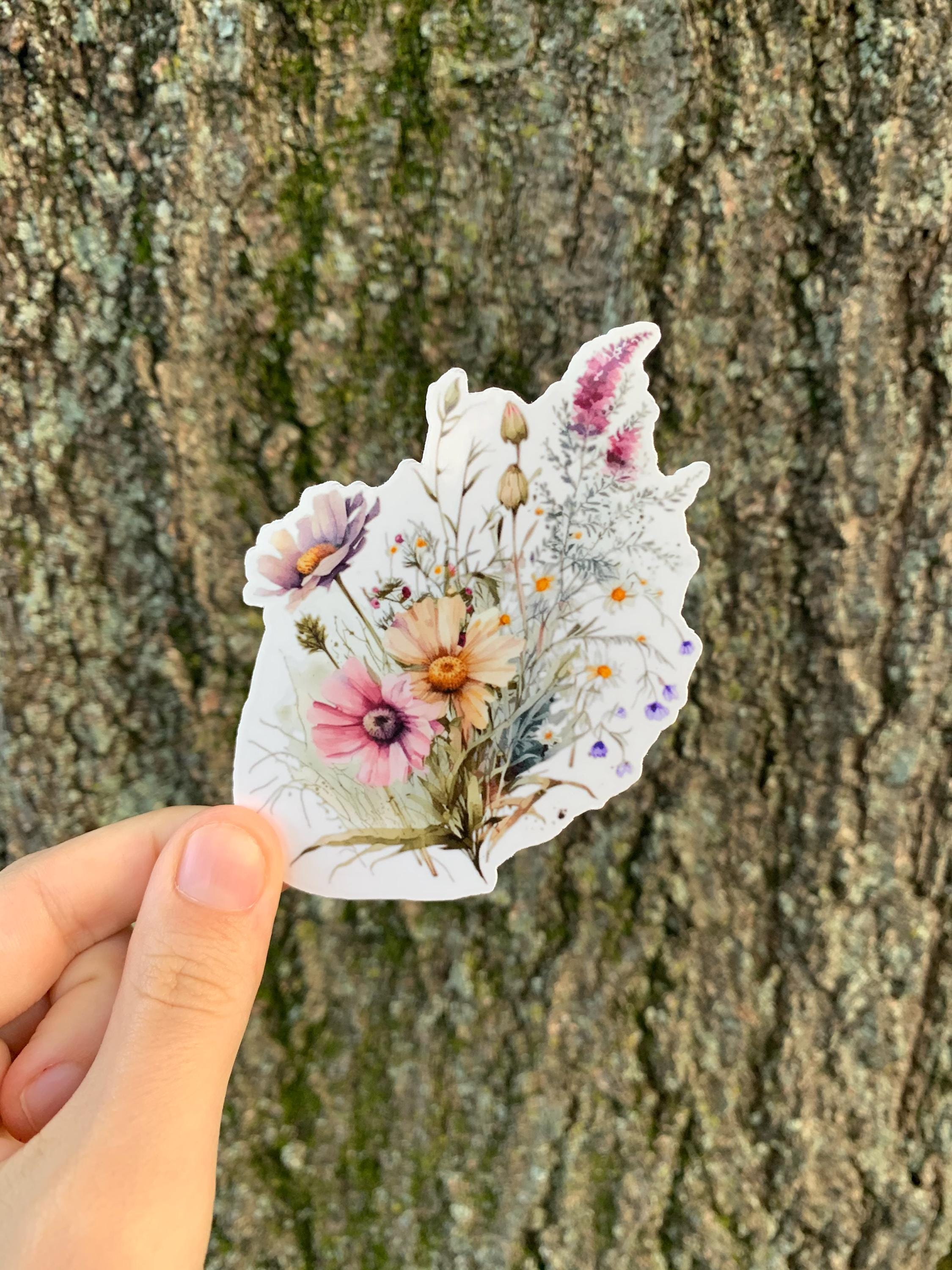 Wildflowers Stickers Botanical Sticker Floral Stickers Wildflowers ...