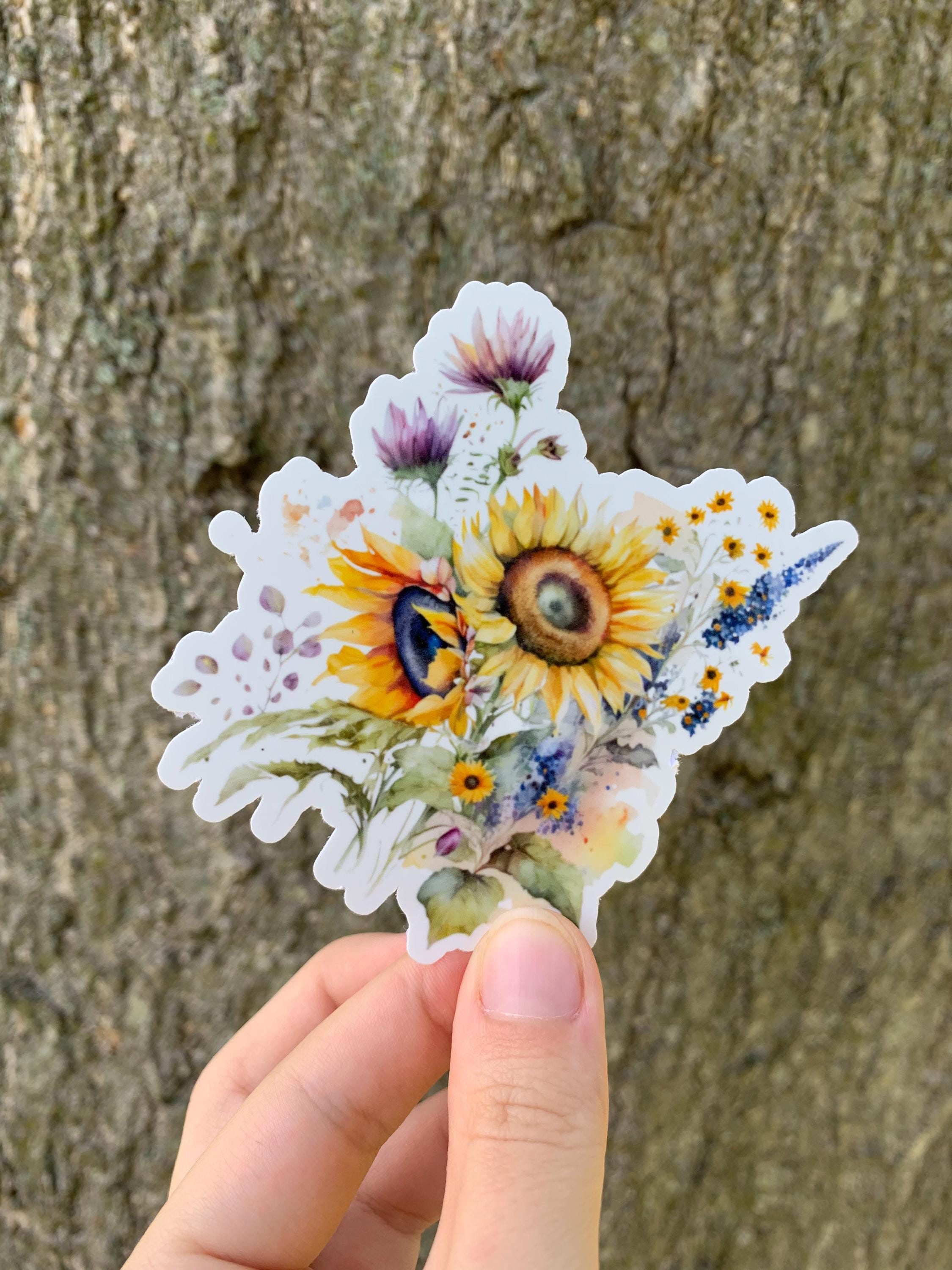 Wildflowers Stickers Botanical Sticker Floral Stickers Wildflowers ...