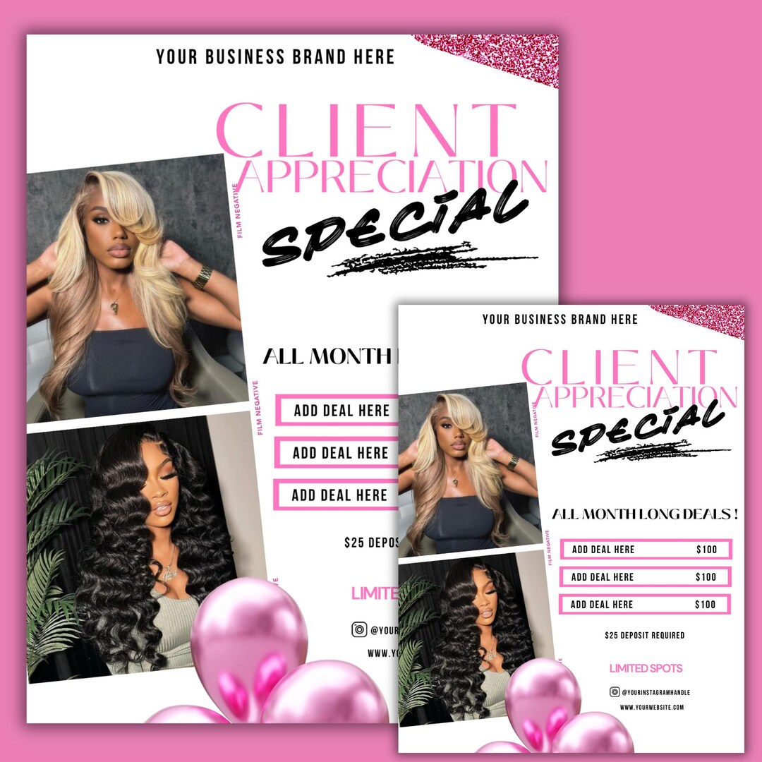Client Appreciation Flyer, Client Appreciation Sale, Hair Stylist ...