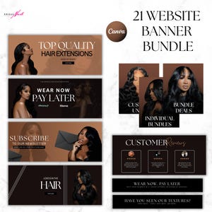 Hair Web Banners, Hair Boutique Web Banners, Hairstylist Shopify Wix ...