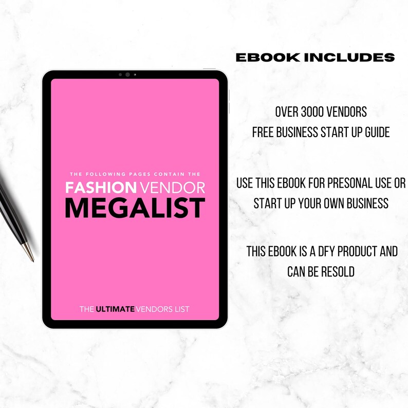 PLR Ebook - Vendors List Ebook , Done for You , Add Your Brand and ...