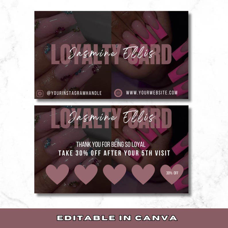 DIY Loyalty Card for Business,premade Loyalty Card Template,loyalty ...