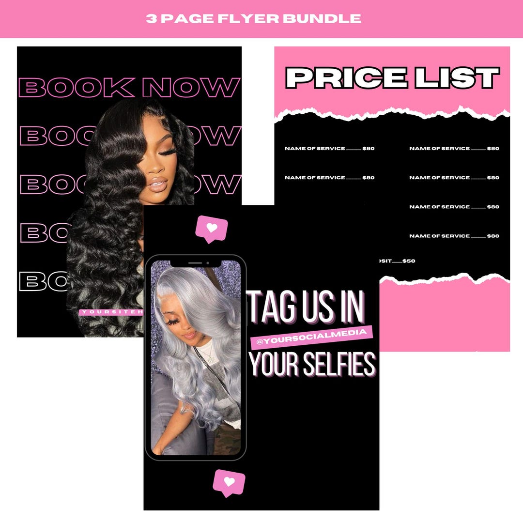 3 Editable PLR Flyers Social Media Bundle -appointment Flyer, Book Now ...