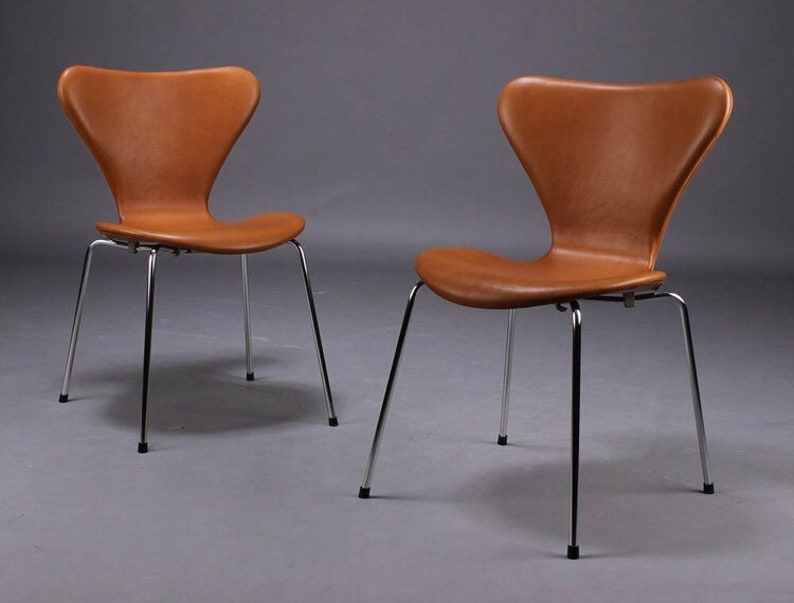 Arne Jacobsen 7er Cognac Chair Model 3107 Fritz Hansen - Etsy