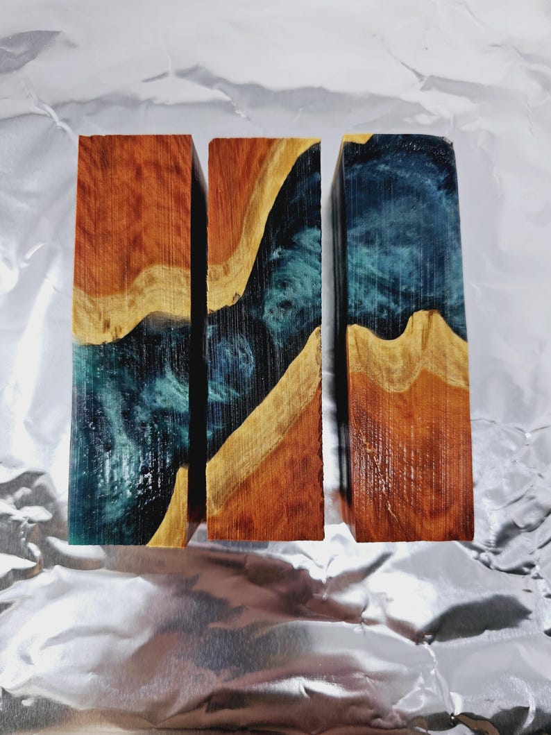 Oversized Dark Green Handle Blanks Made From Australian Red Mallee Burl ...