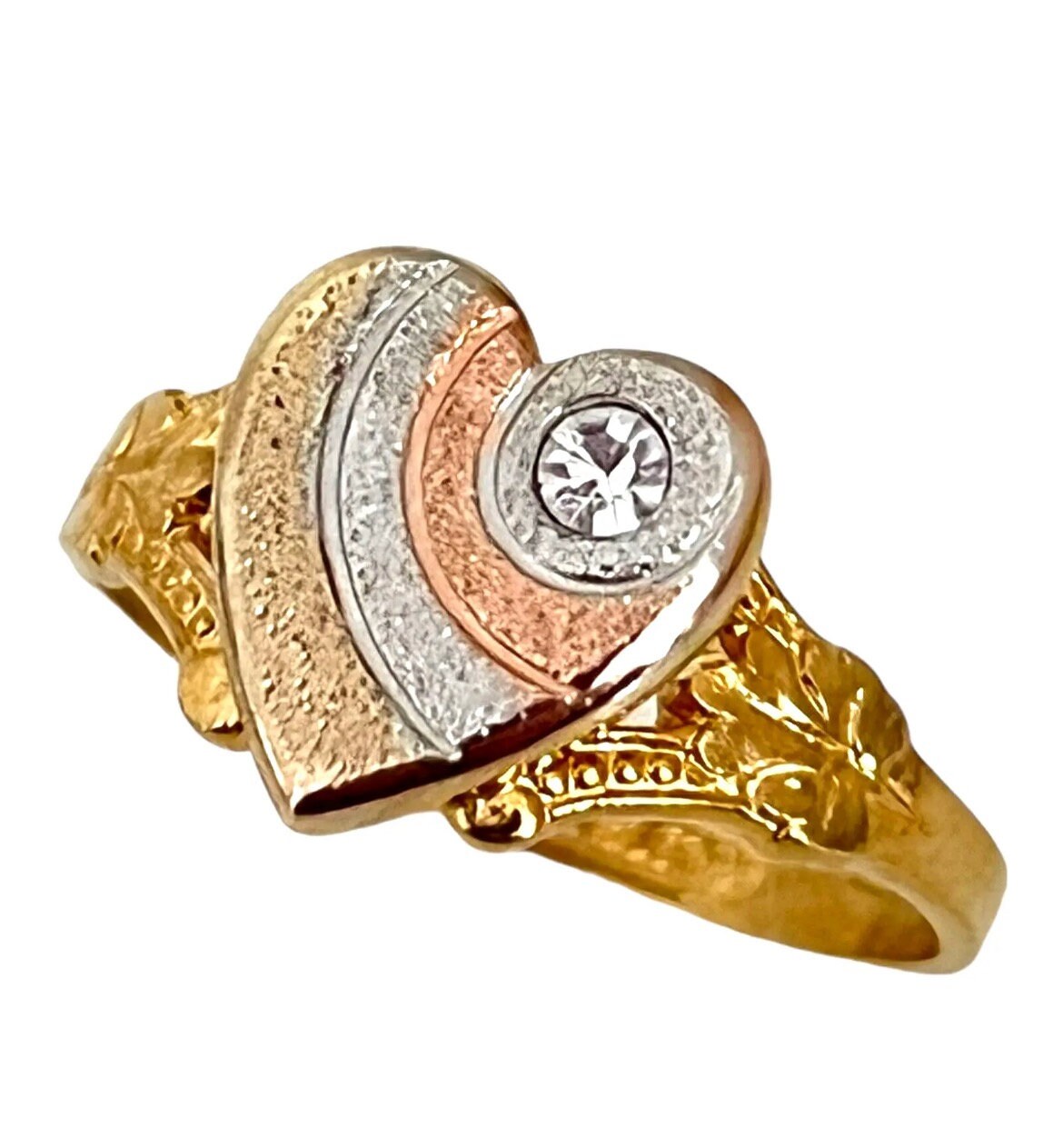 Vintage Uncas Ring 14K Gold Electroplate Mid-century Modern Cocktail ...