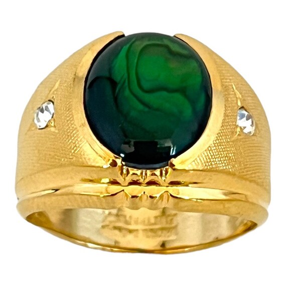 Vintage Clark and Coombs Abalone Shell Ring 18K Gold … - Gem