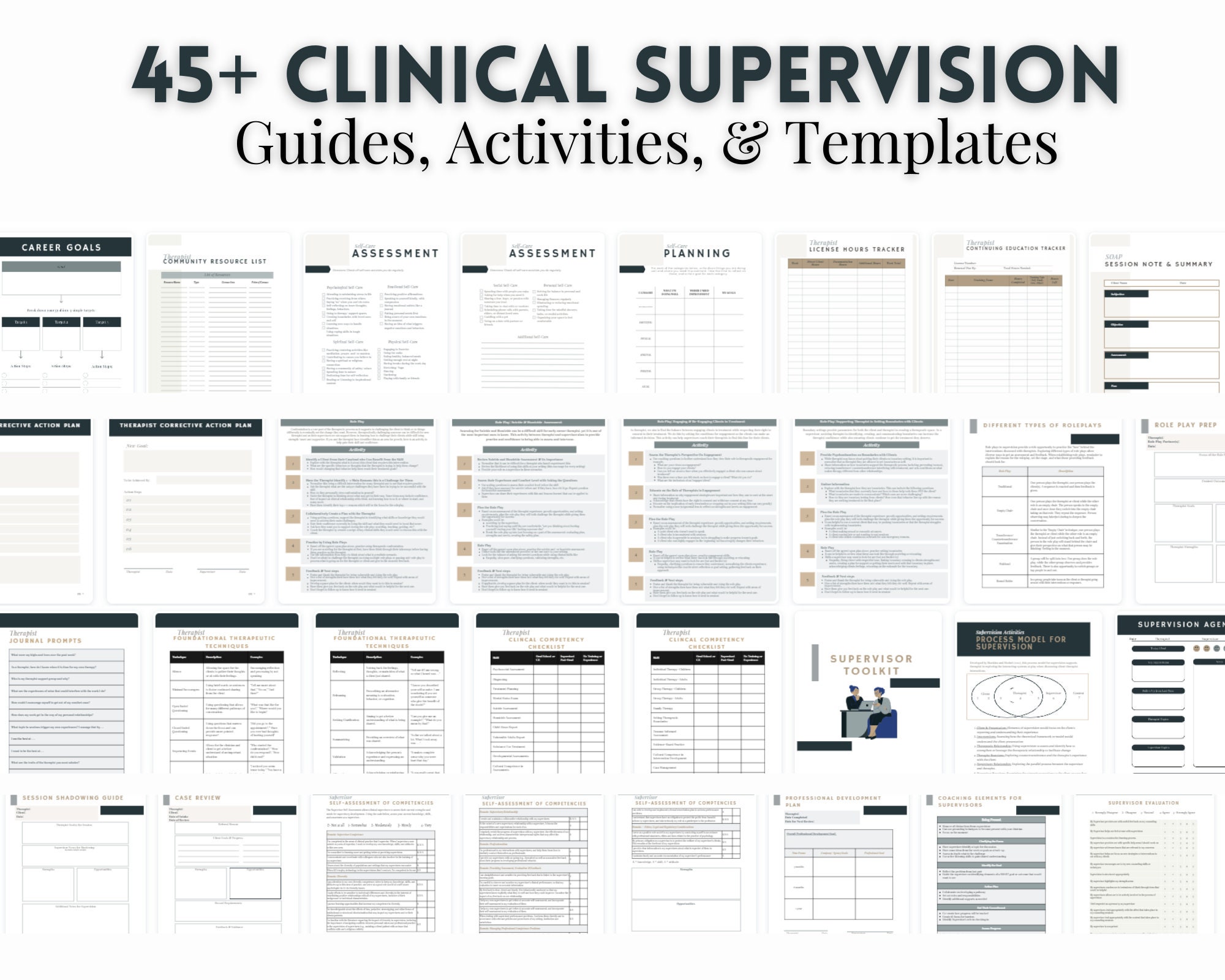 45+ Clinical Supervision Guides, Activities, & Templates - Etsy