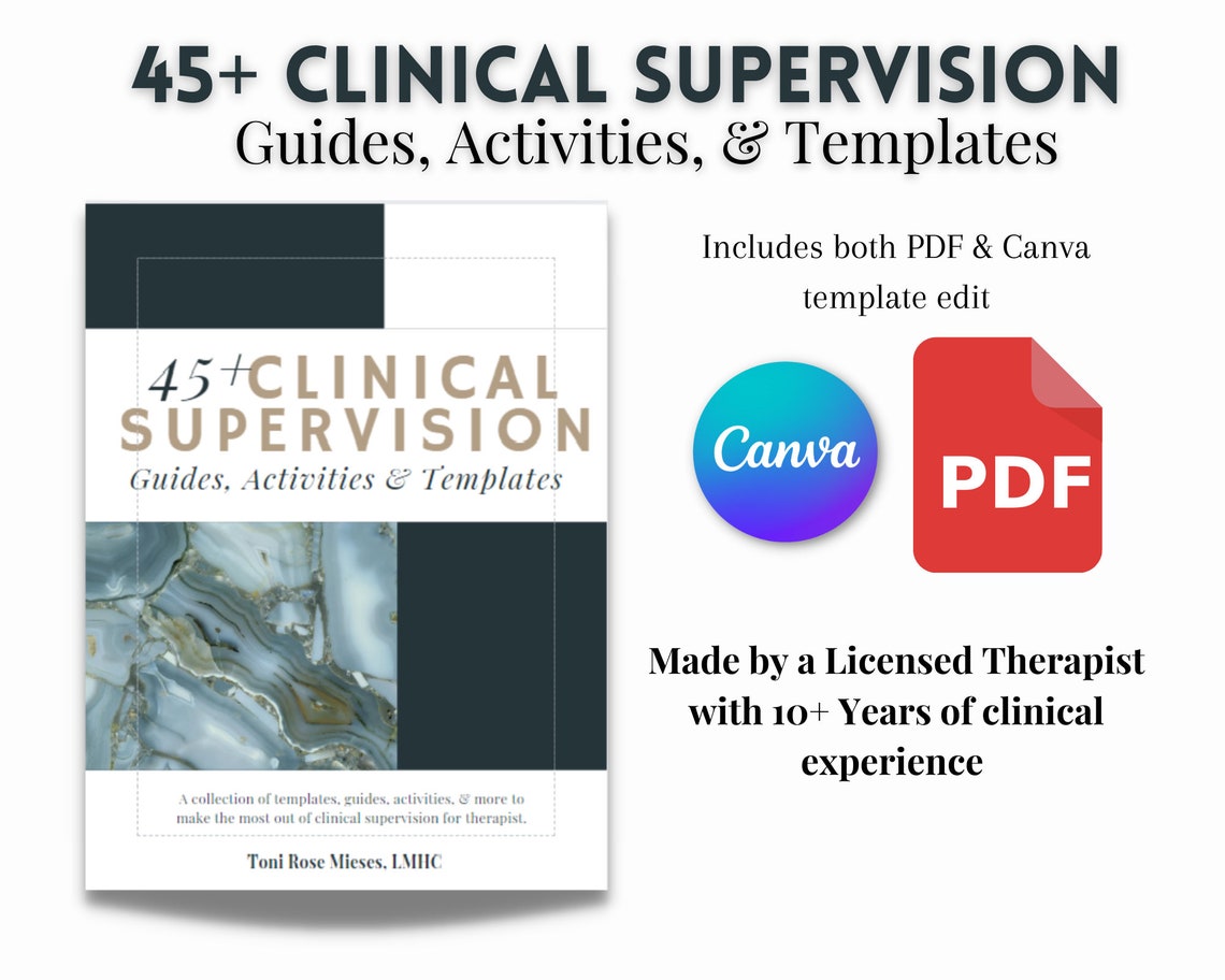 45+ Clinical Supervision Guides, Activities, & Templates - Etsy