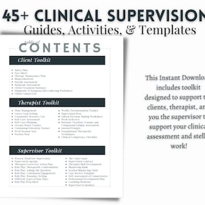 45+ Clinical Supervision Guides, Activities, & Templates - Etsy