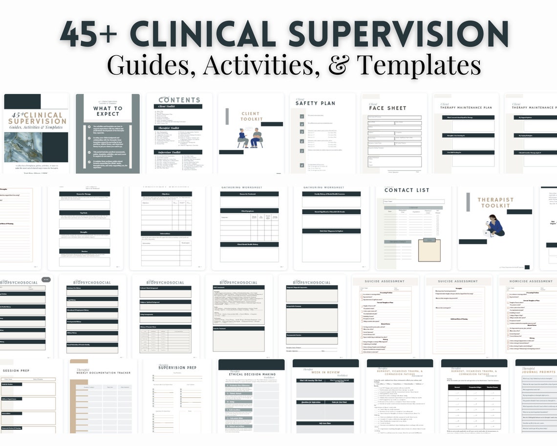45+ Clinical Supervision Guides, Activities, & Templates - Etsy