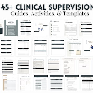 45+ Clinical Supervision Guides, Activities, & Templates - Etsy