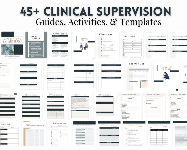 45+ Clinical Supervision Guides, Activities, & Templates - Etsy