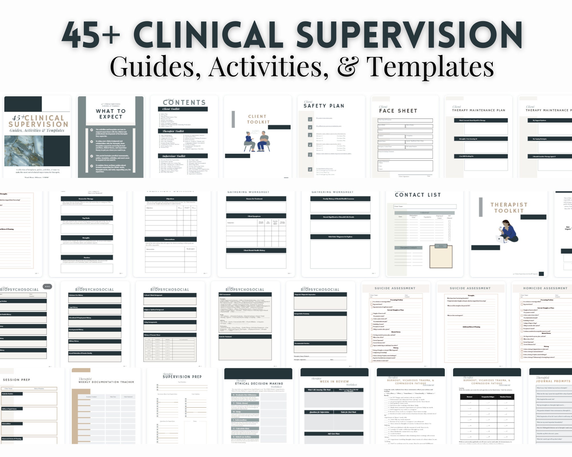 45+ Clinical Supervision Guides, Activities, & Templates - Etsy