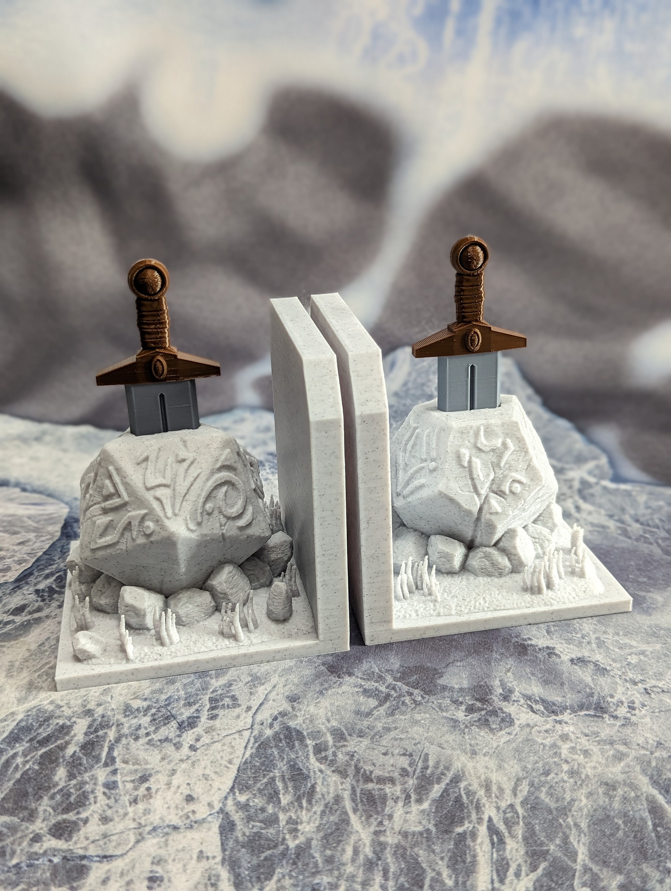 Sword in the Stone Bookend Gaming Accessories the Level Up - Etsy