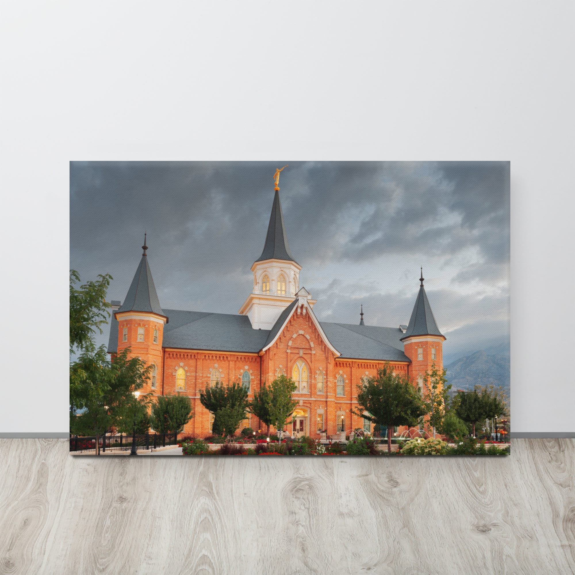 Provo Utah Temple Print. LDS Wall Art, Utah Temples, Cloudy Sky Print ...