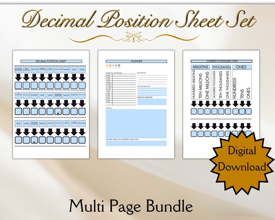 Instant Download Math Bundle Re-useable Digital Download Sheets - Etsy