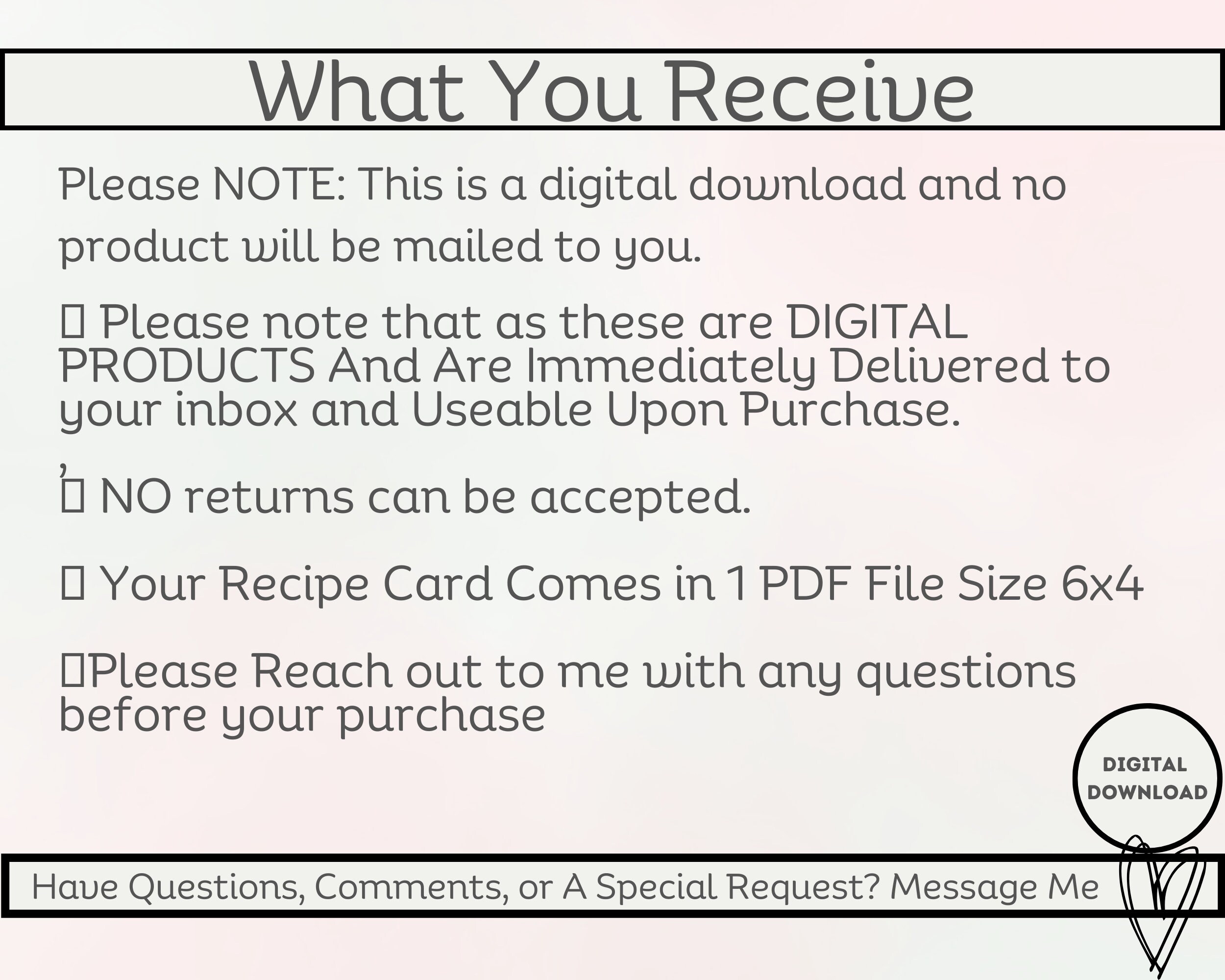 Card Template Download, Print, and Use - Etsy