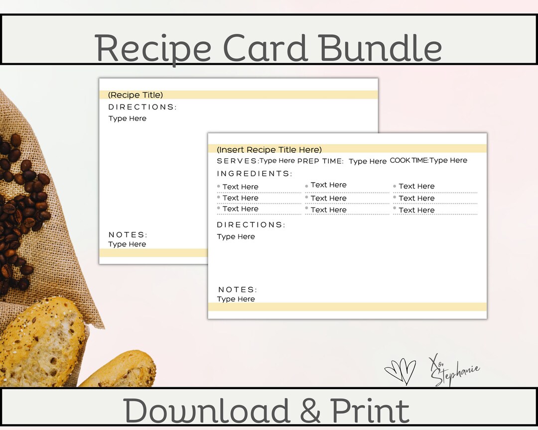 Card Template Download, Print, and Use - Etsy