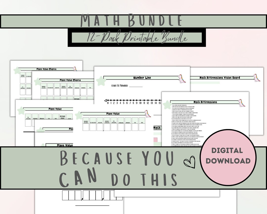 Math Bundle Digital Download and Print - Etsy