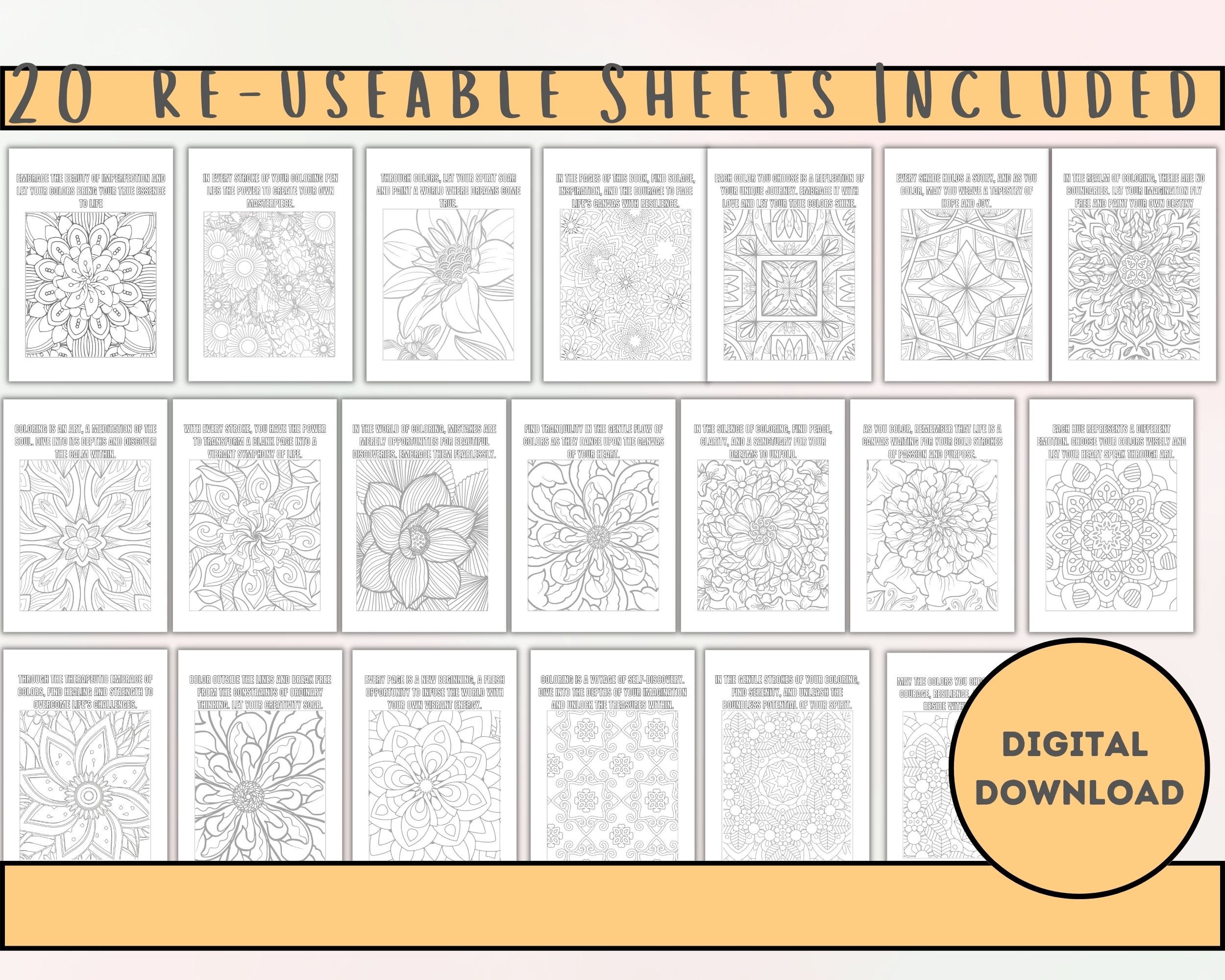 Quotes Coloring Book Digital Download Instant Download - Etsy