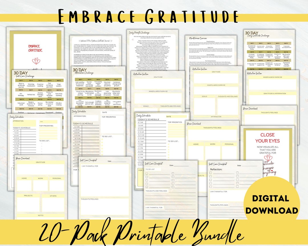 Digital Download Printable Journal Sheets - Etsy