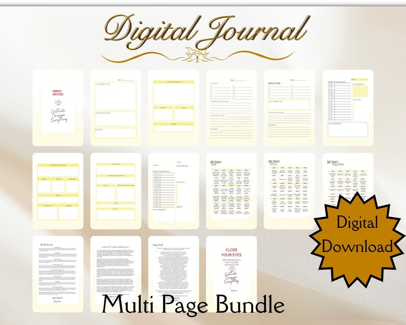 Digital Download and Print Journal Sheets - Etsy