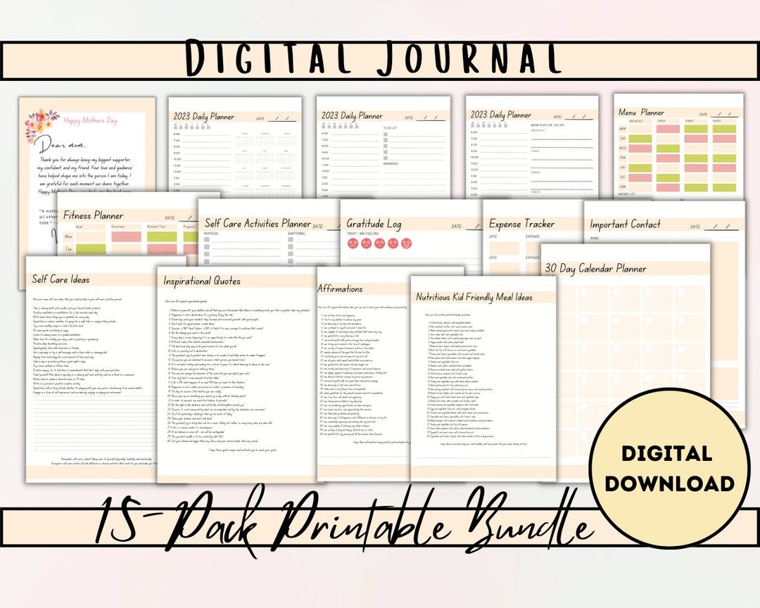 Journal Bundle Instant Download - Etsy