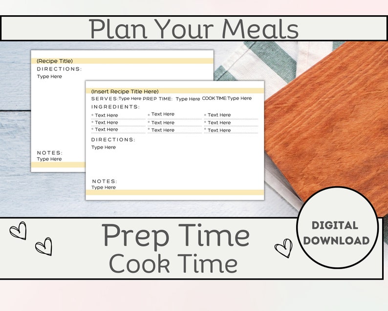 Card Template Download Print and Use Immediately - Etsy