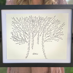 Family Tree Art Handmade Custom Gift Ink Drawing - Etsy